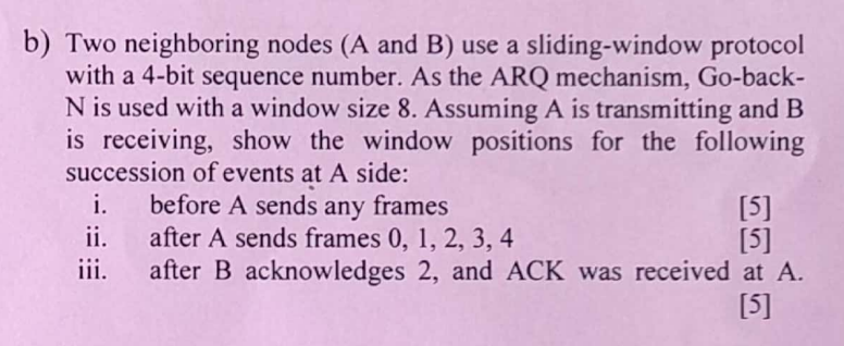 Solved A B Two Neighboring Nodes A And B Use A 