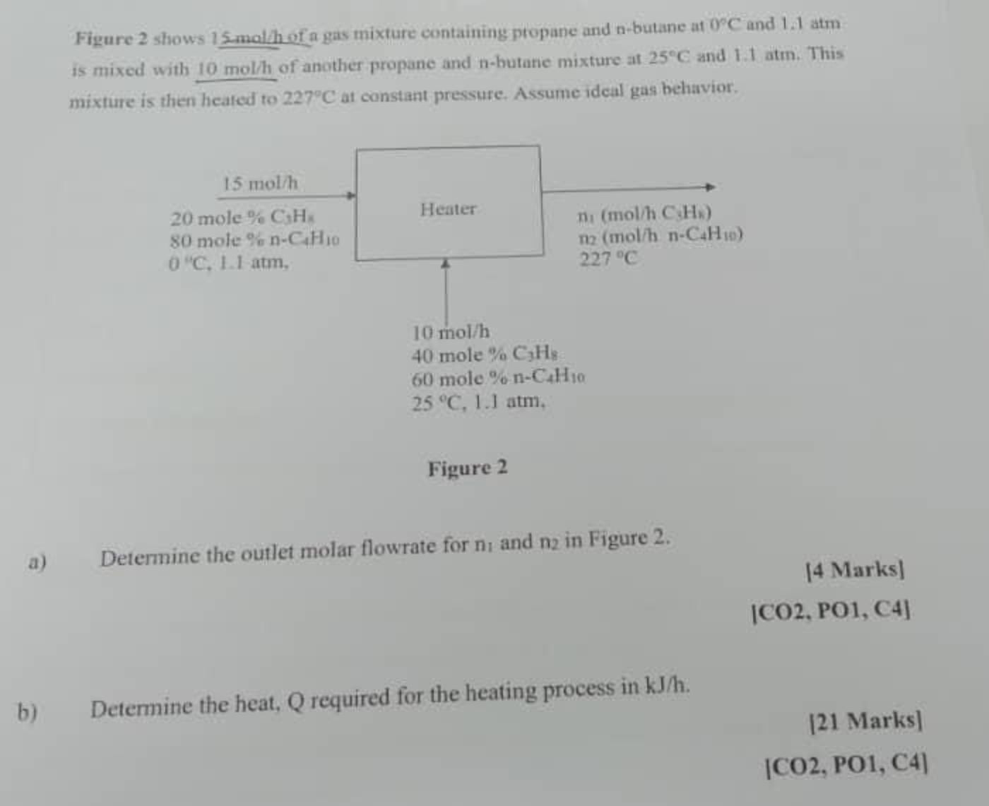 Solved Figure 2 ﻿shows 1 ﻿smal hof a gas mixture containing | Chegg.com