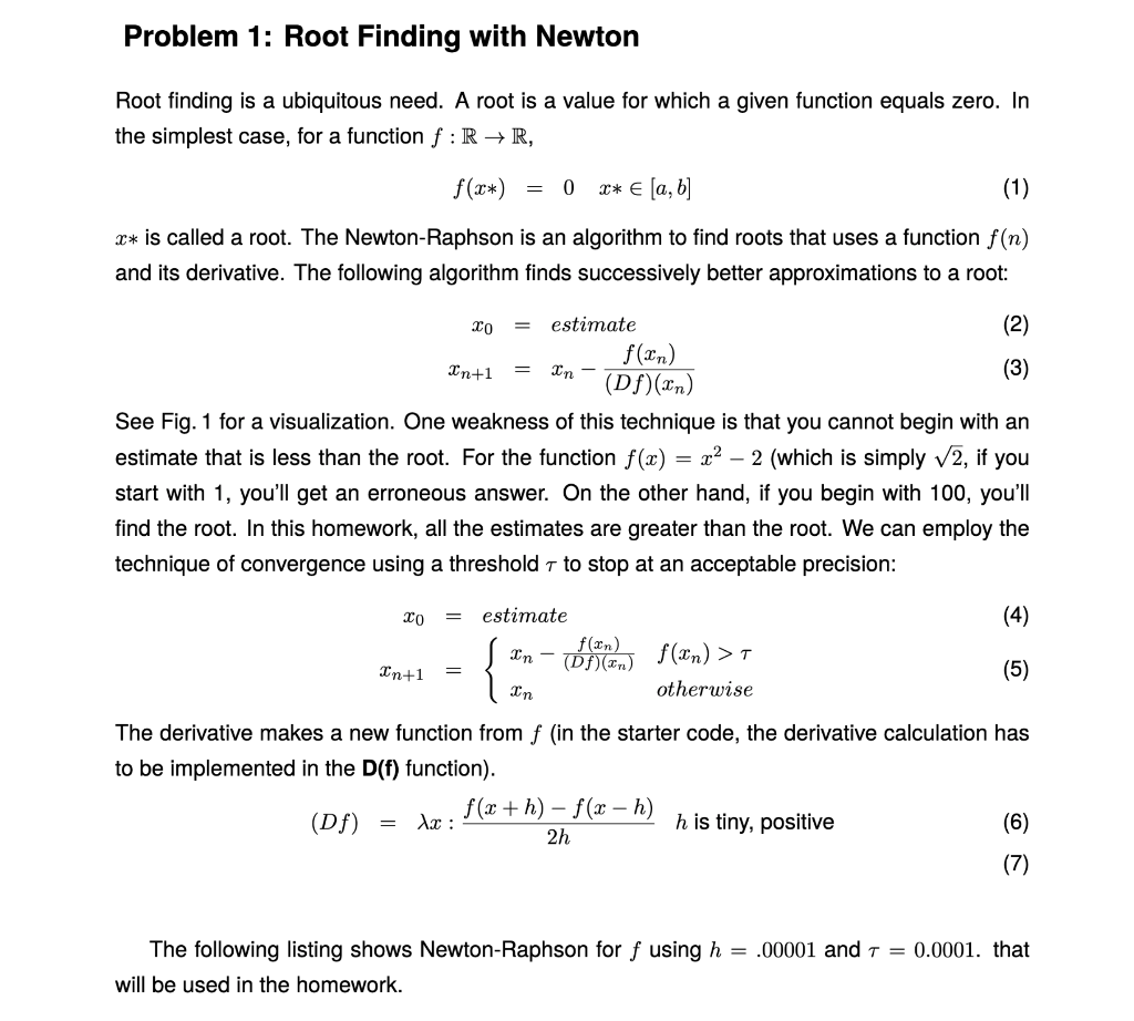 Solved Root finding is a ubiquitous need. A root is a value | Chegg.com