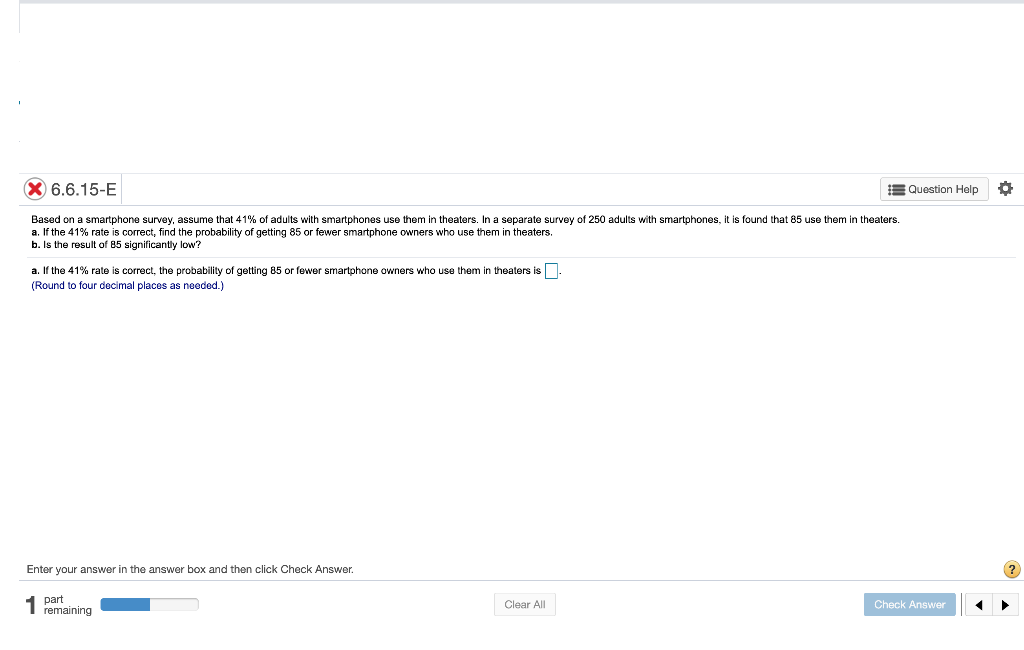 Solved X 6.6.15-E Question Help Based on a smartphone | Chegg.com