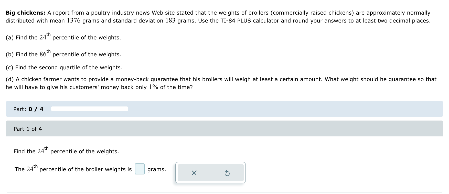 Solved Big chickens: A report from a poultry industry news | Chegg.com