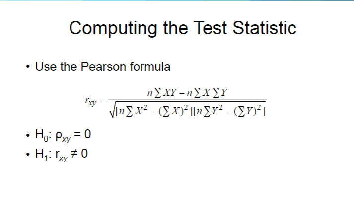 Solved Computing the Test Statistic • Use the Pearson | Chegg.com