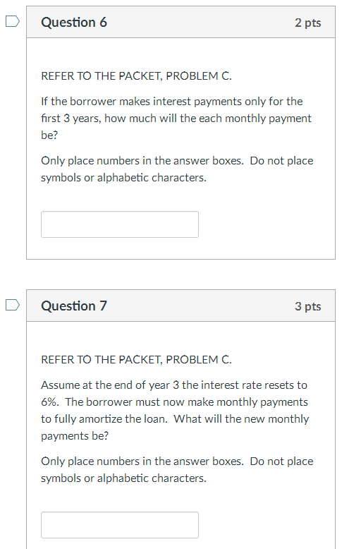 Solved PROBLEMC An interest only ARM is made for $200,000 | Chegg.com