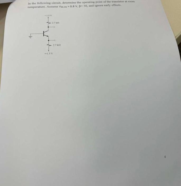 Solved In the following circuit, determine the operating | Chegg.com