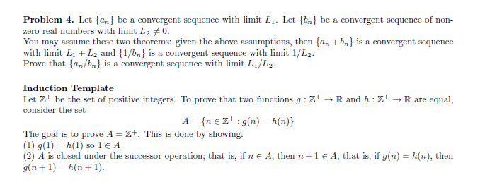 Solved Problem 4. Let {ar} be a convergent sequence with | Chegg.com