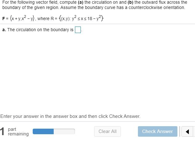 Solved For the following vector field, compute (a) the | Chegg.com