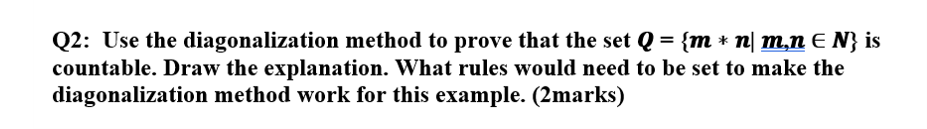 Solved Q2: Use the diagonalization method to prove that the | Chegg.com