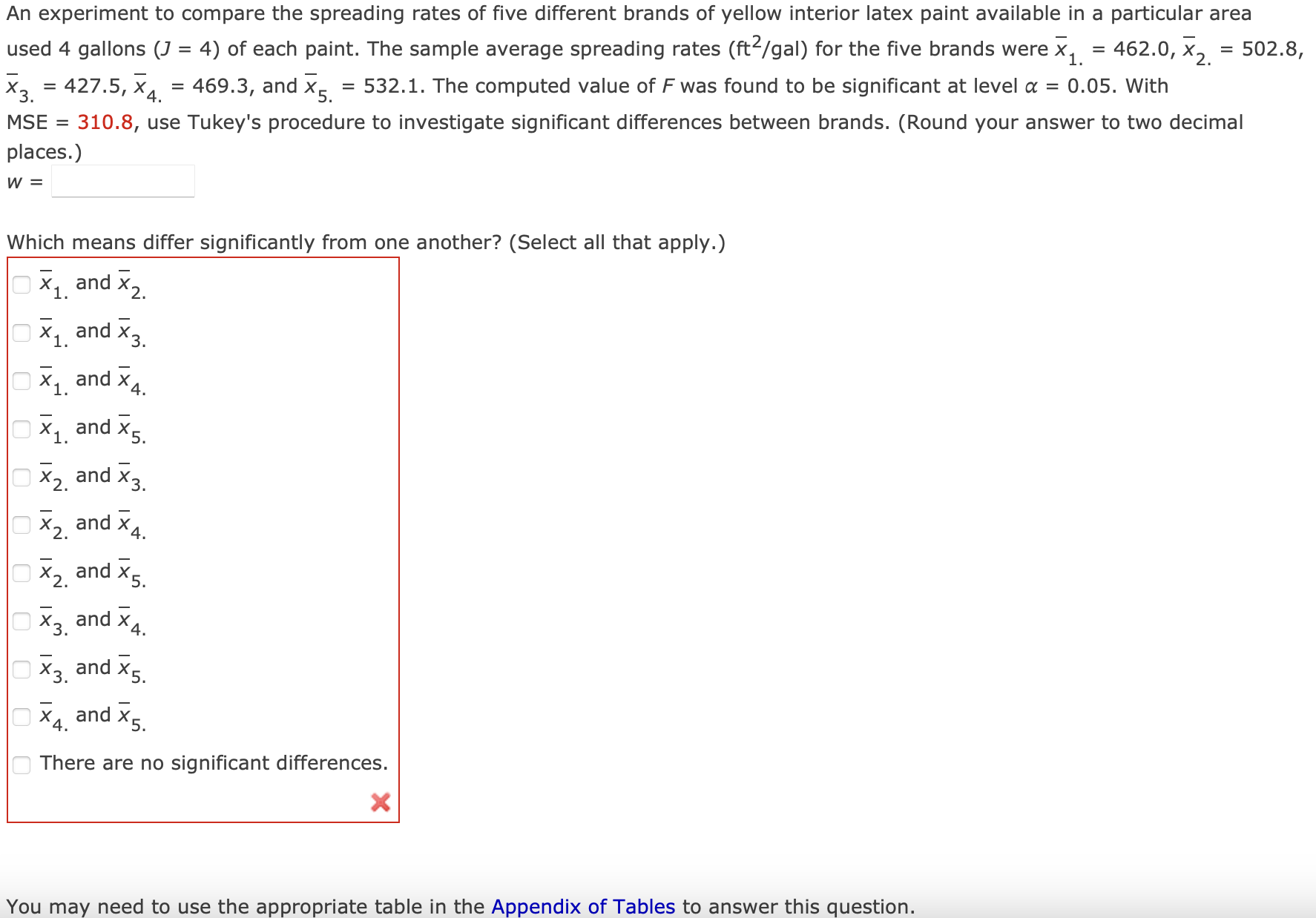 Solved An experiment to compare the spreading rates of five | Chegg.com