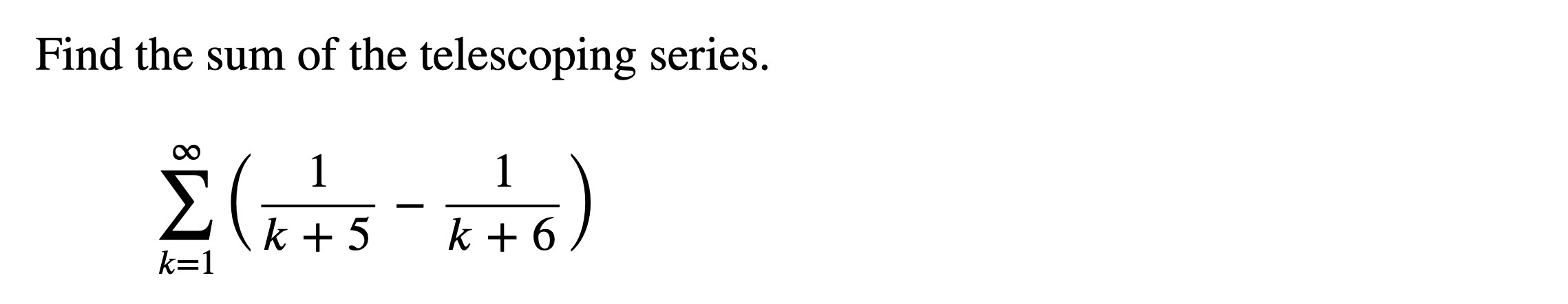 Solved Find the sum of the telescoping | Chegg.com