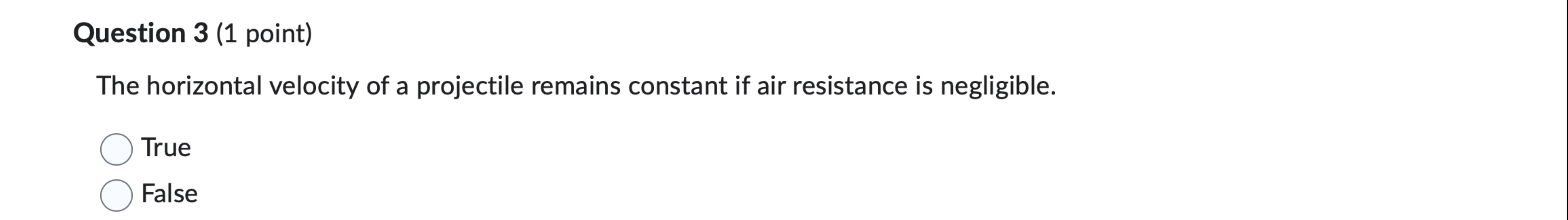 Solved Question 3 (1 ﻿point)The horizontal velocity of a | Chegg.com