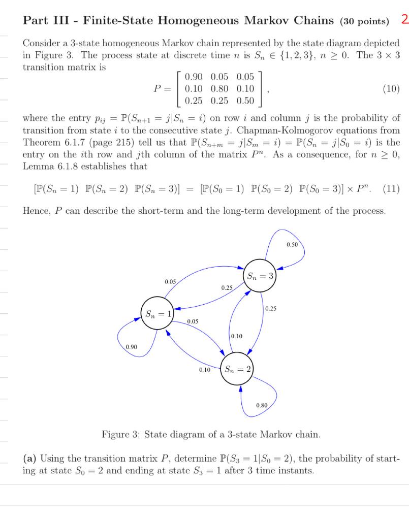Part Iii Finite State Homogeneous Markov Chains 30