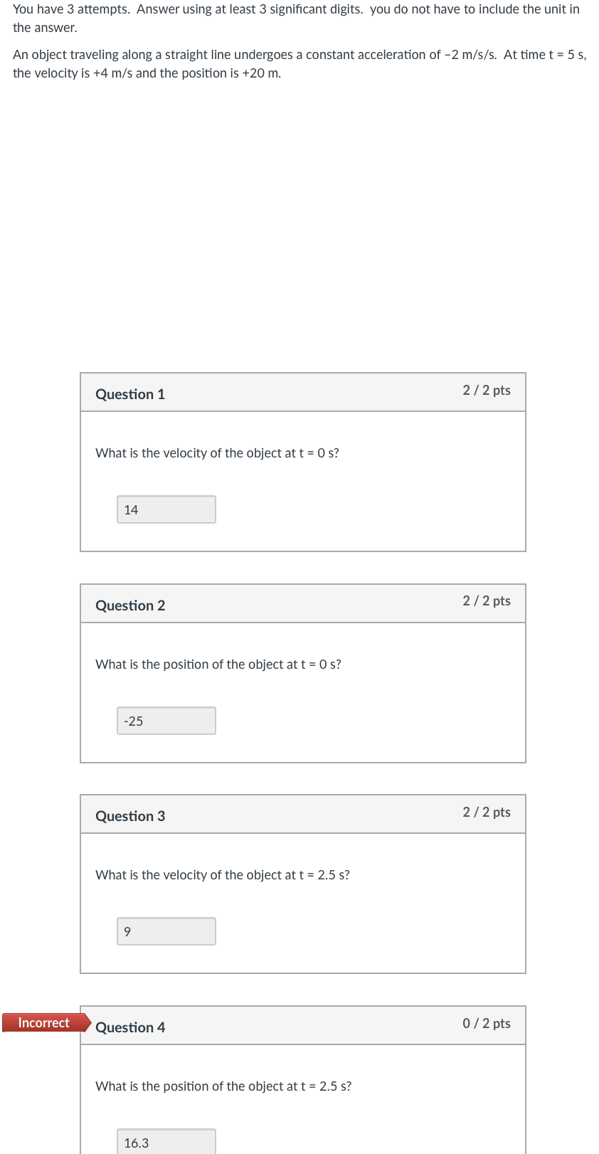 Solved You have 3 attempts. Answer using at least 3 | Chegg.com