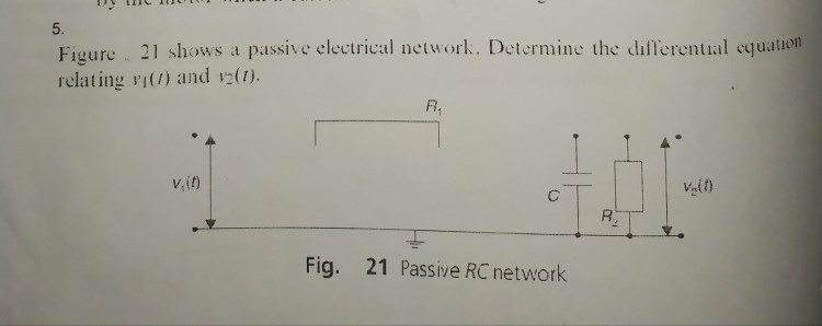 Solved 5 Figure 21 shows a passive electrical network. | Chegg.com