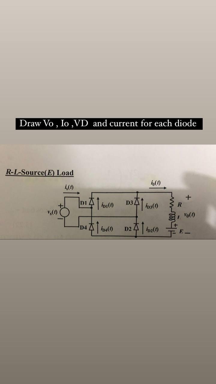 Solved Draw Vo , IO ,VD and current for each diode | Chegg.com