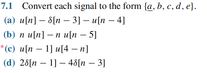 Solved 7 1 Convert Each Signal To The Form {a B C D E]