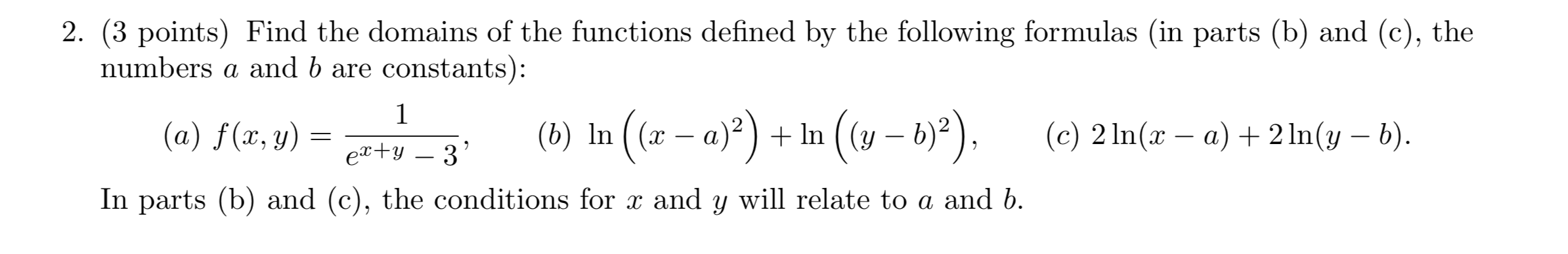 Solved 1 Find The Domains Of The Functions Defined By The