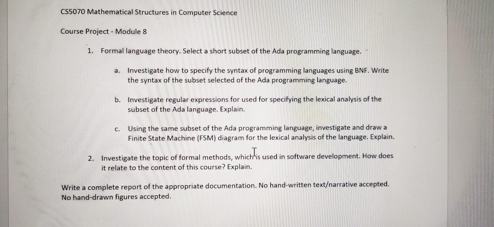 CS5070 Mathematical Structures in Computer Science | Chegg.com