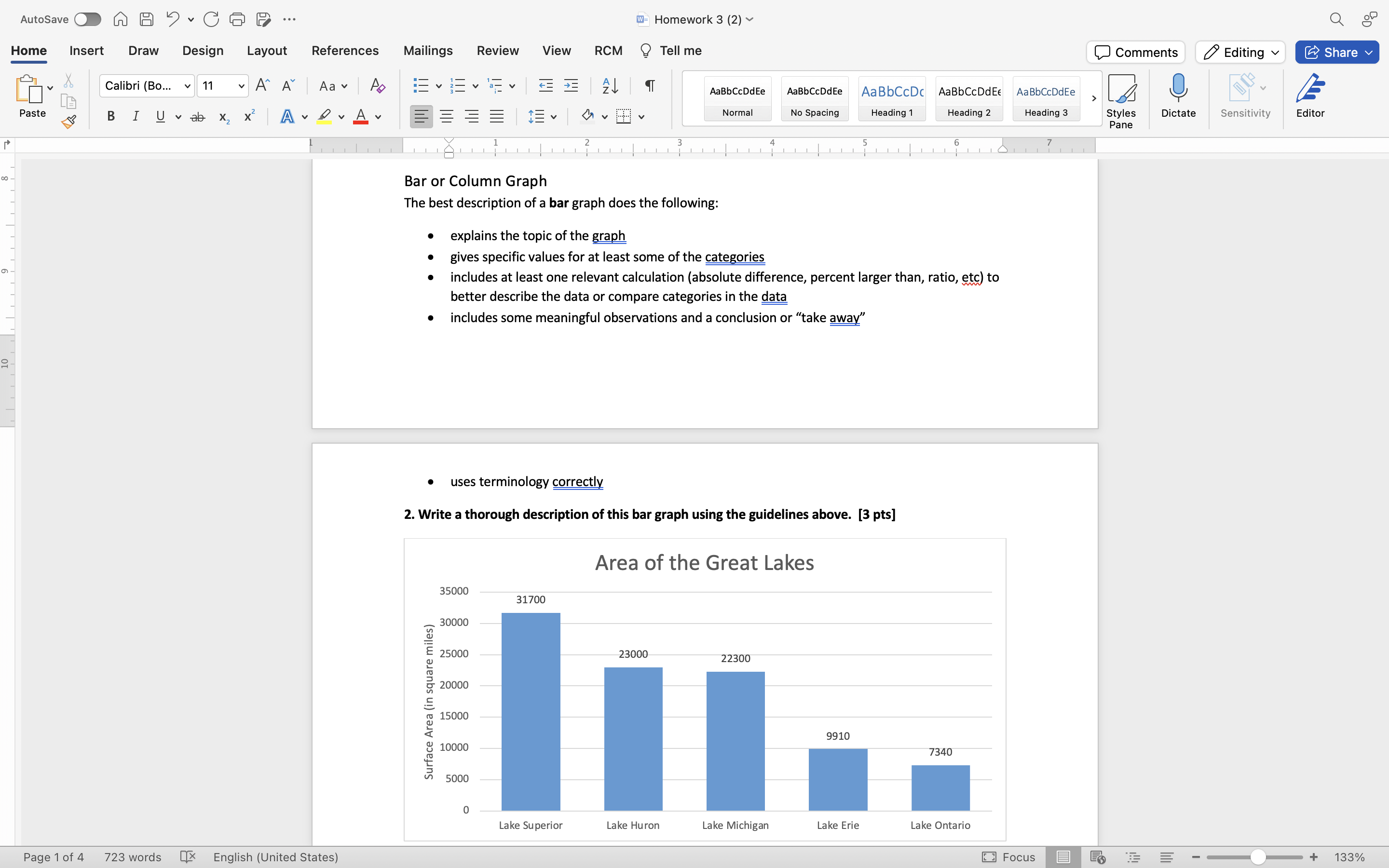 Solved Bar or Column Graph The best description of a bar | Chegg.com