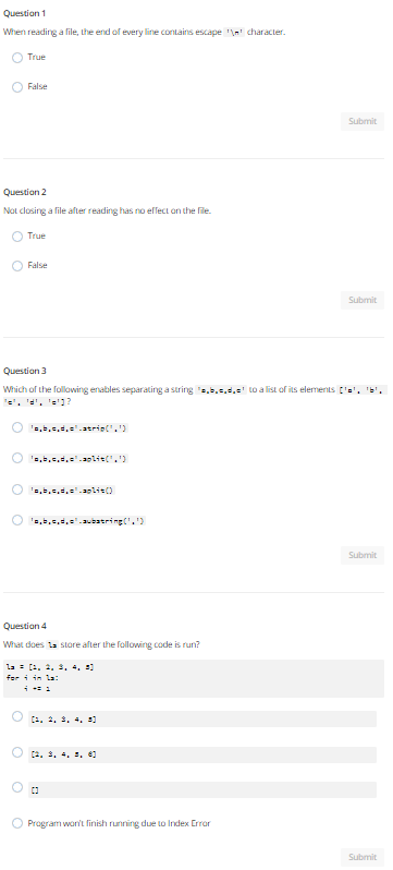 Solved Question 1 When reading a file, the end of every line | Chegg.com