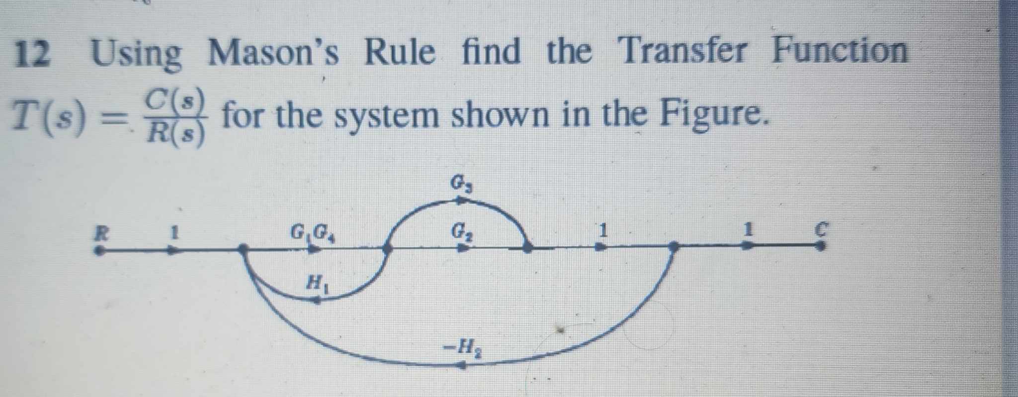 Solved 12 ﻿Using Mason's Rule find the Transfer Function | Chegg.com