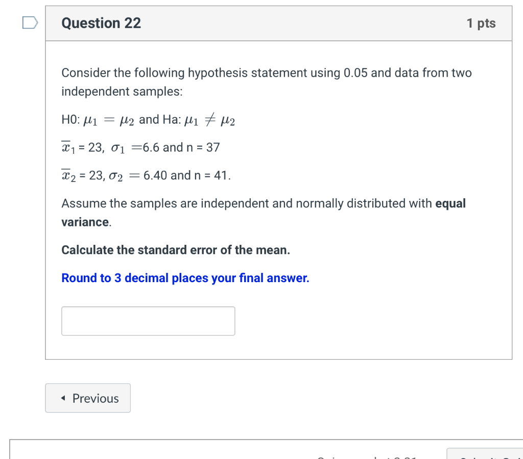 Solved Consider the following hypothesis statement using | Chegg.com