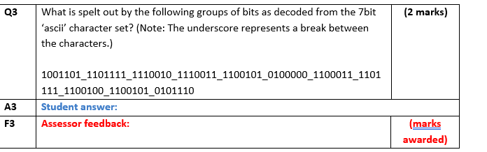 Solved \begin{tabular}{|l|l|c|} \hline Q3 & What is spelt | Chegg.com