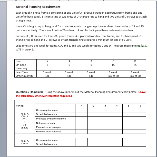 Solved Here is an operations management problem that I have | Chegg.com
