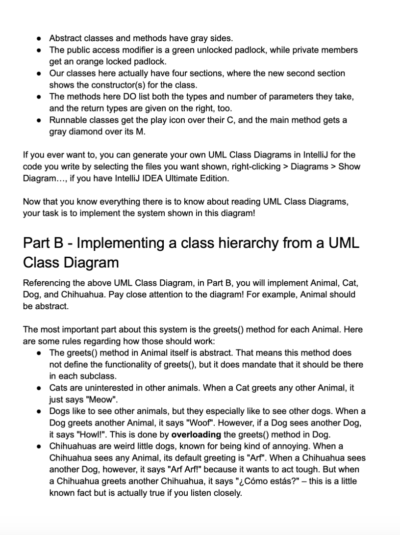 Solved I need all part A,B,C, and D done in only Java! I | Chegg.com