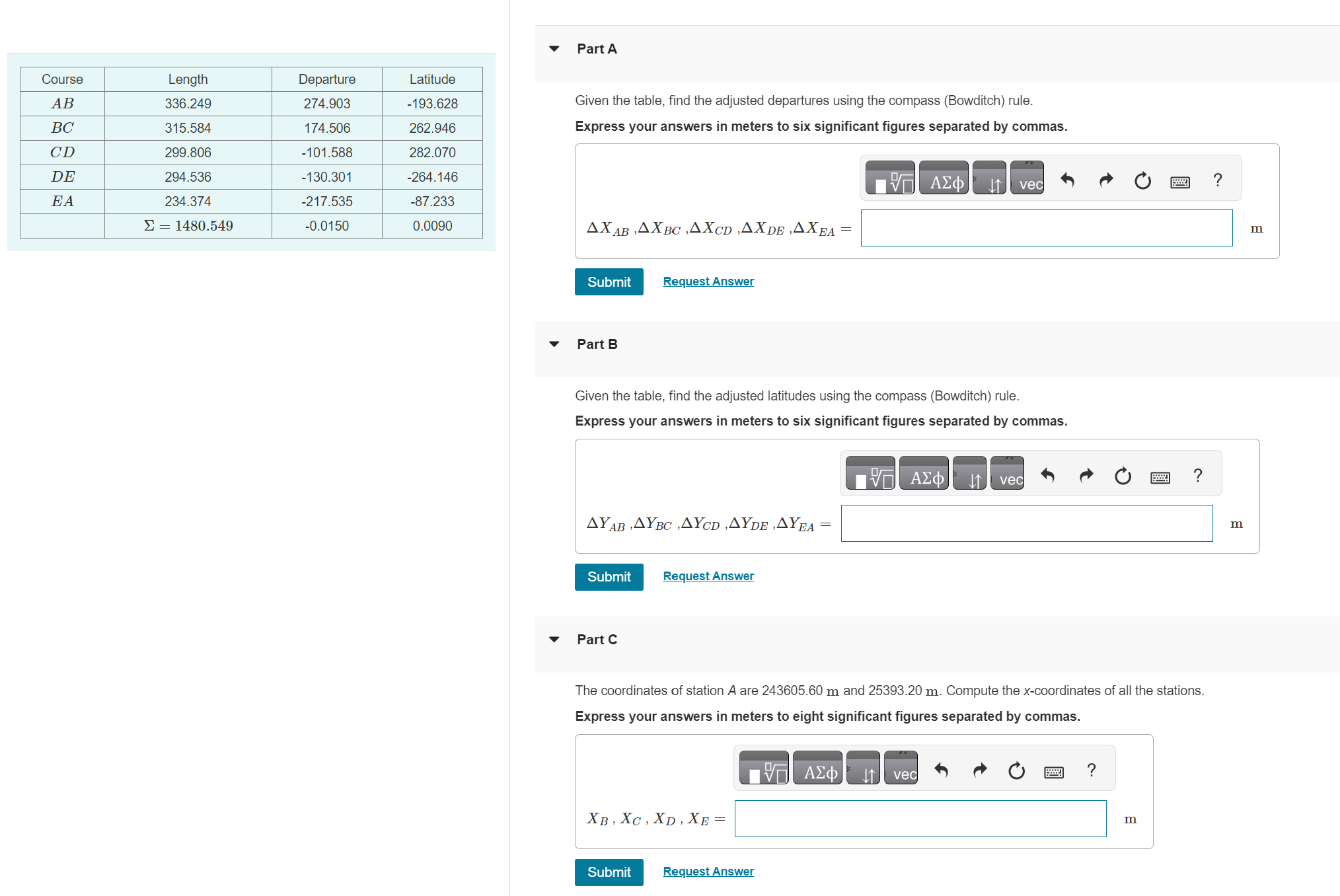 Solved Given the table, find the adjusted departures using | Chegg.com