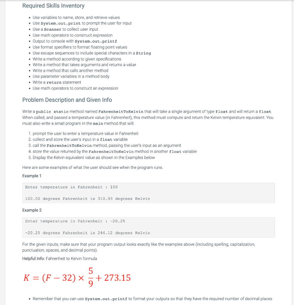 Solved Required Skills Inventory - Use variables to name, | Chegg.com