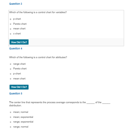 Solved Question 3 Which of the following is a control chart | Chegg.com