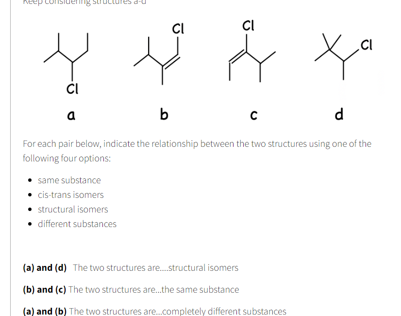 Solved How do I accurately identify structural isomers (no | Chegg.com