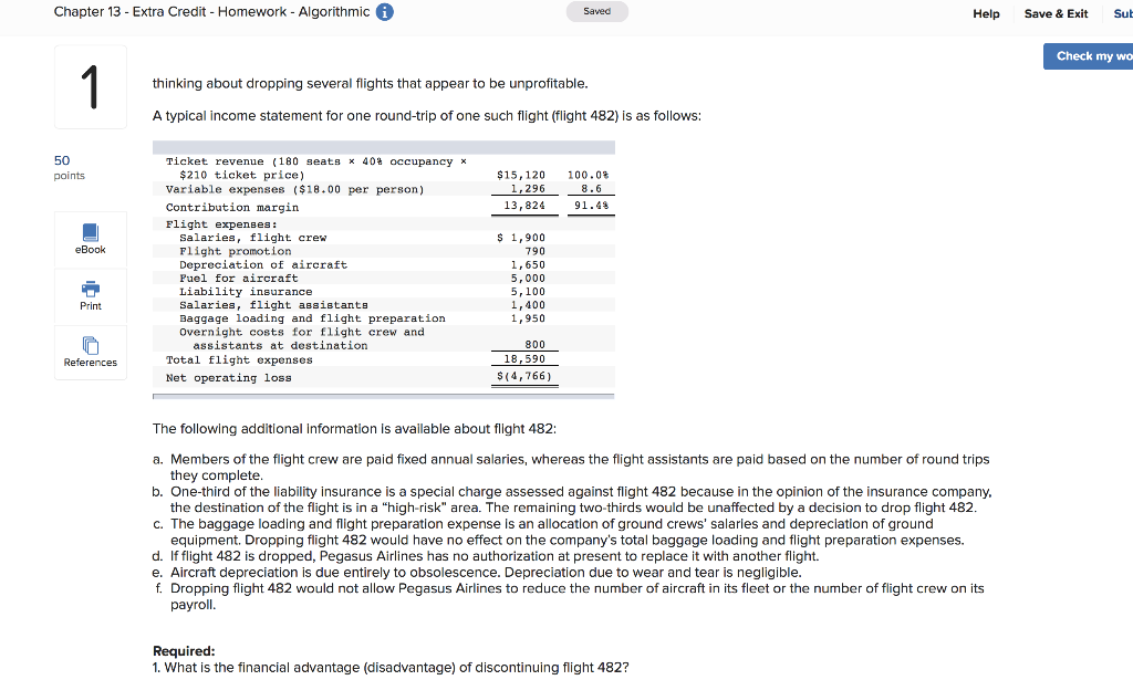 Solved Chapter 13 - Extra Credit - Homework - Algorithmic ( | Chegg.com