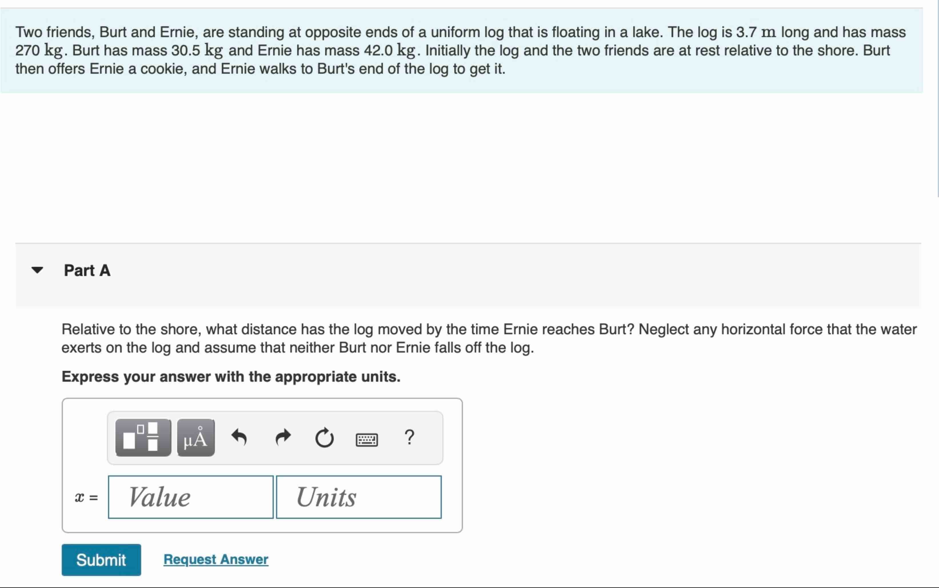 Solved Two friends, Burt and Ernie, are standing at opposite | Chegg.com