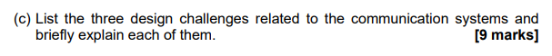 Solved List the three design challenges related to the | Chegg.com