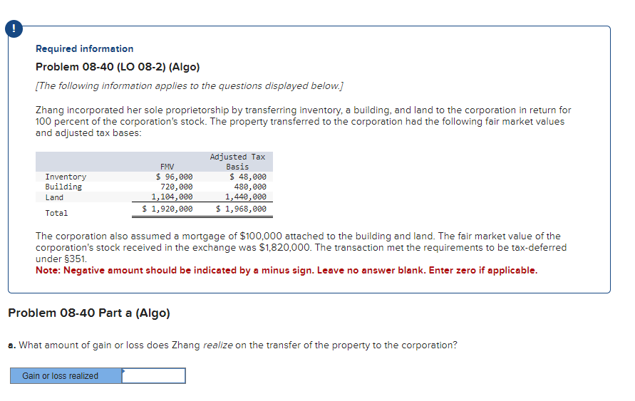 Solved Required information Problem 08-40 (LO 08-2) (Algo) | Chegg.com Solved Required information Problem 08-40 (LO 08-2) (Algo) | Chegg.com