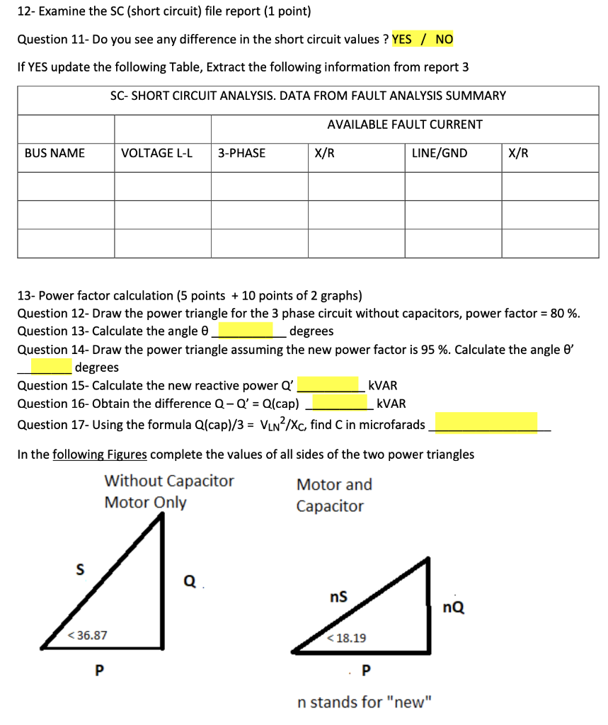 Study the one-line diagram below. Part I of this | Chegg.com