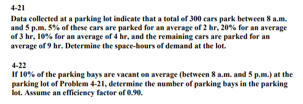 Solved Data collected at a parking lot indicate that a total | Chegg.com