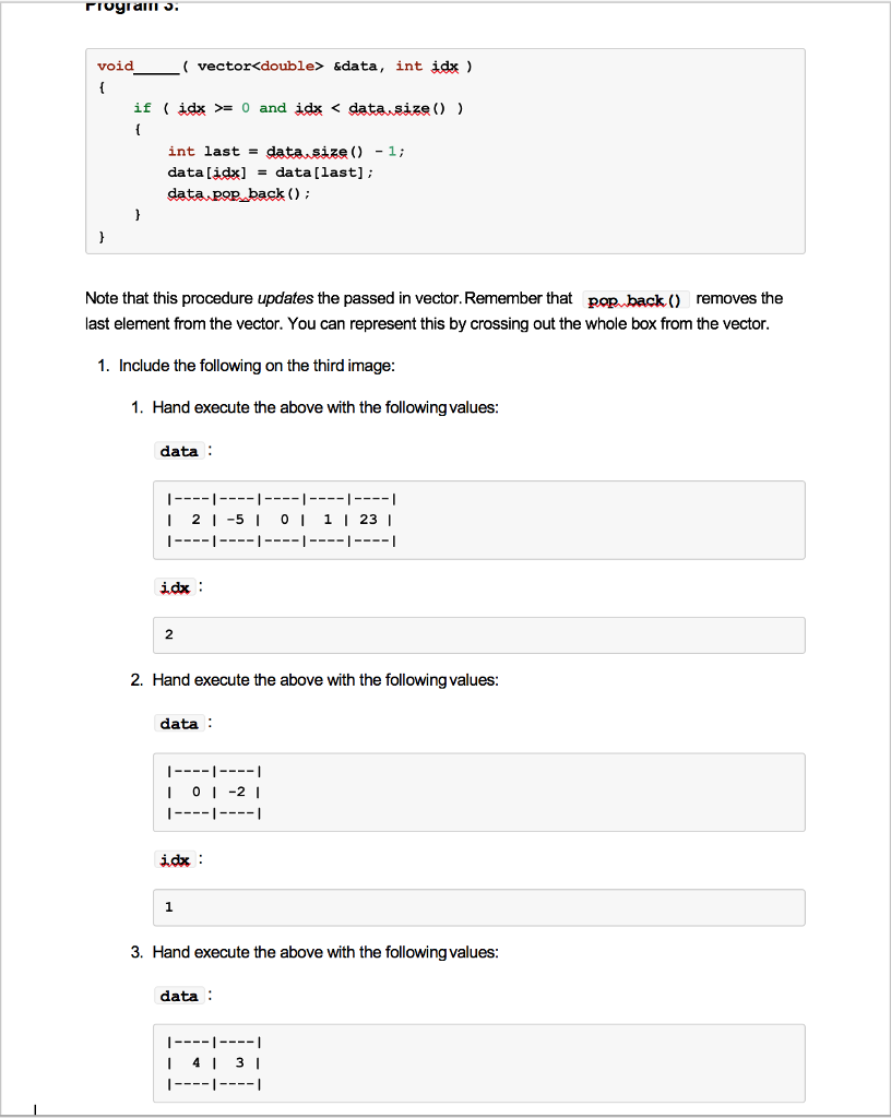 Solved Hand Execution of Arrays Question1) Demonstrate | Chegg.com