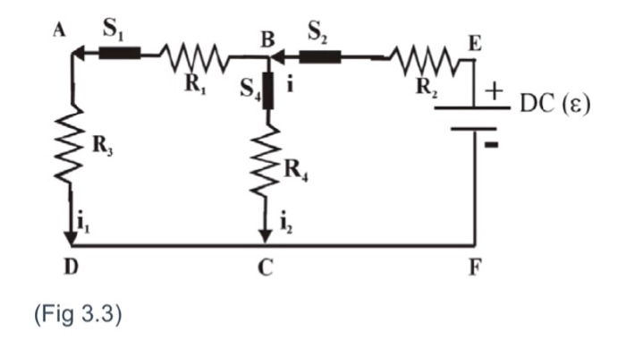 Solved For the current loop, ABCD, in Fig. 3.3, Kirchhoff's | Chegg.com