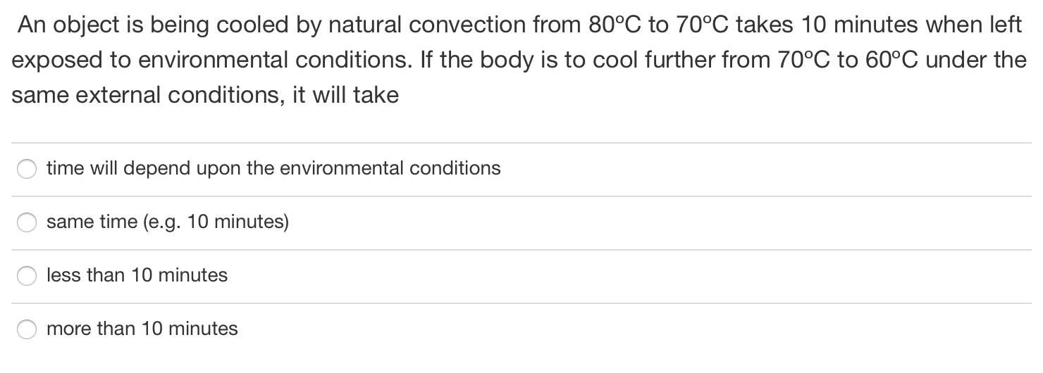 Solved An object is being cooled by natural convection from | Chegg.com