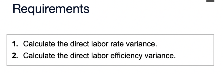 Solved Requirements 1. Calculate the direct labor rate | Chegg.com