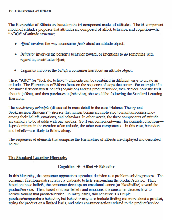 Solved 19. Hierarchies of Effects The Hierarchies of Effects | Chegg.com