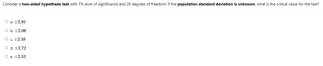 Solved Consider a two-sided hypothesis test with 1% level of | Chegg.com