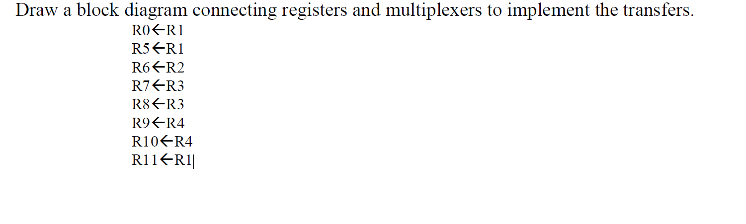 Solved Draw a block diagram connecting registers and | Chegg.com