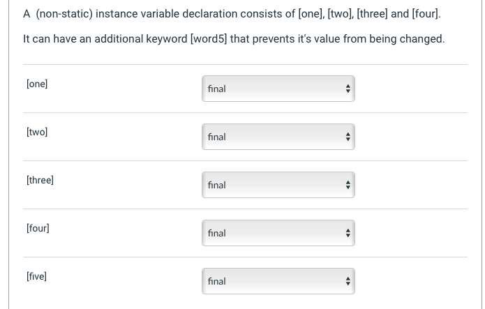 Solved A Non Static Instance Variable Declaration