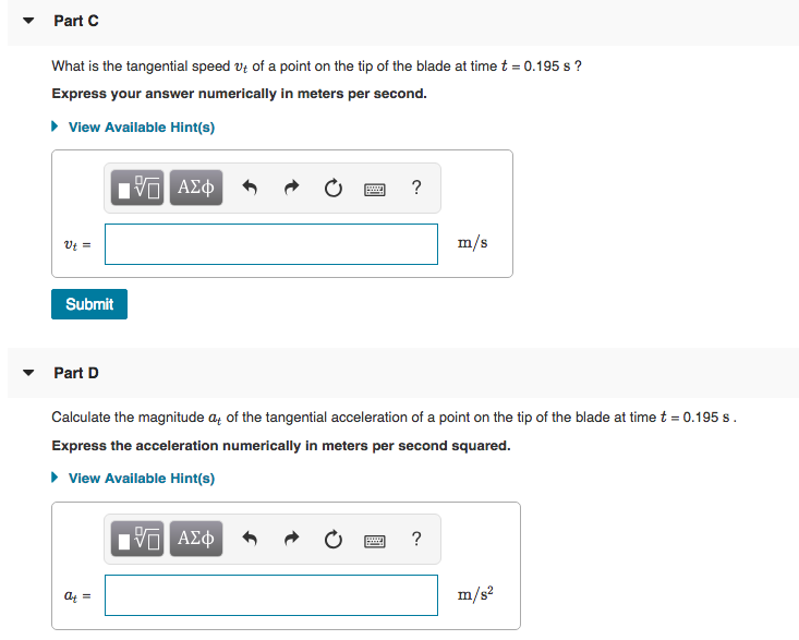 Solved An electric ceiling fan is rotating about a fixed | Chegg.com