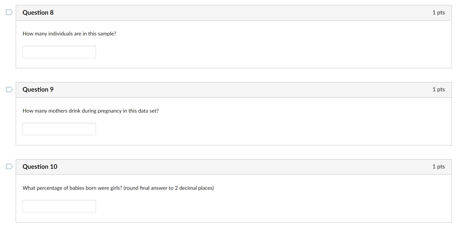 Solved How many individuals are in this sample? Question 9 | Chegg.com