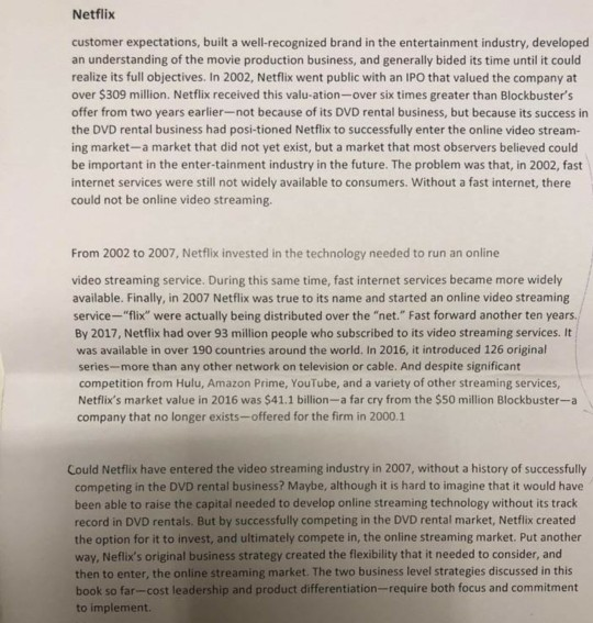 Solved Questions. 1. how Netflix company has used | Chegg.com