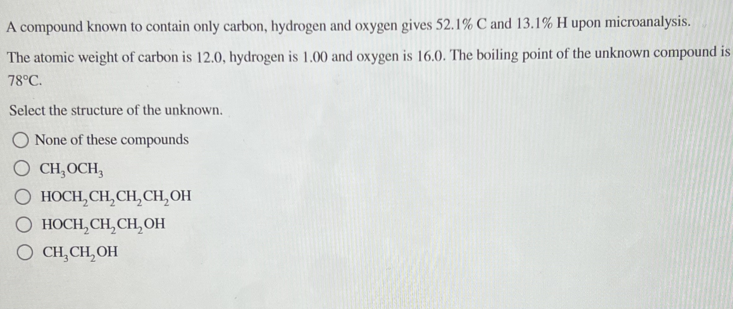 Solved A compound known to contain only carbon, hydrogen and | Chegg.com